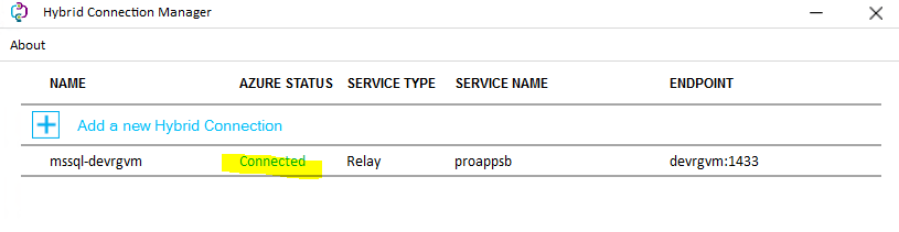 Azure App Service Hybrid Connections