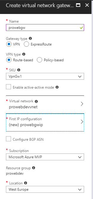 Azure Start Point | Point-to-Site VPN Connection with Azure