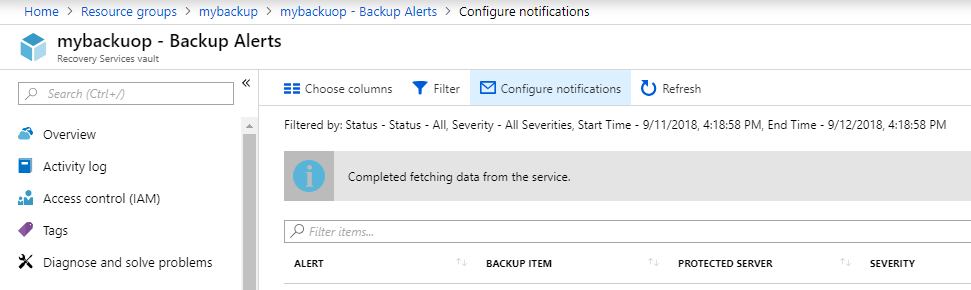 Azure Backup | Enable backup alert notifications - Apostolidis Cloud Corner