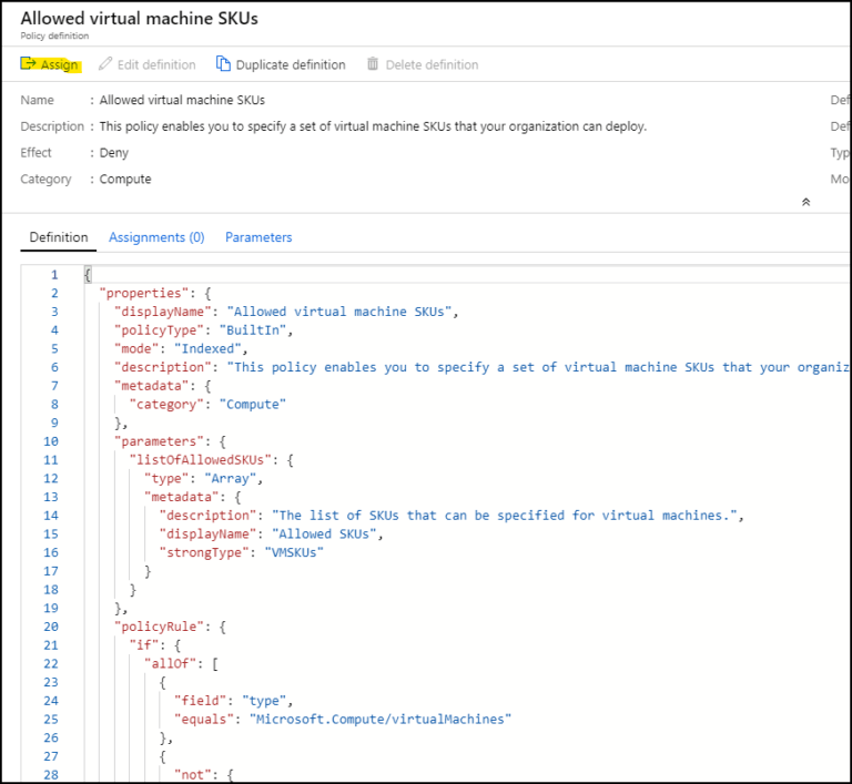Azure Policy | Limit the Azure VM Sizes - Apostolidis Cloud Corner