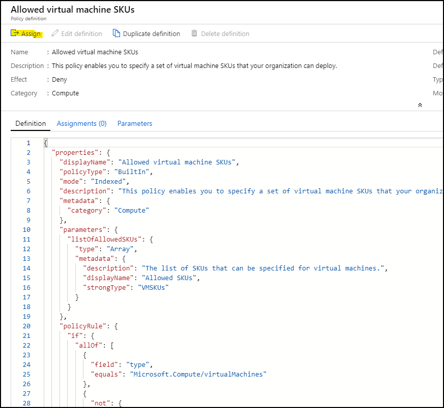 Azure Policy | Limit the Azure VM Sizes - Apostolidis Cloud Corner
