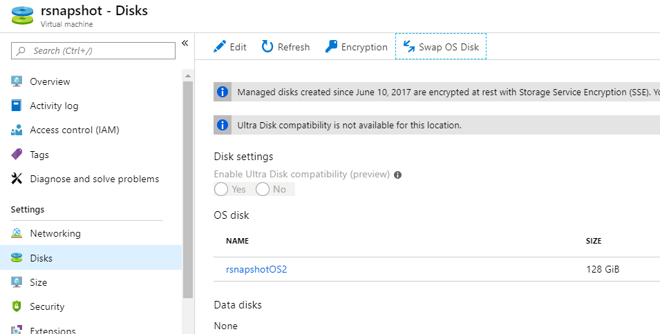 Azure Portal | Playing with Disk Snapshot - Apostolidis Cloud Corner
